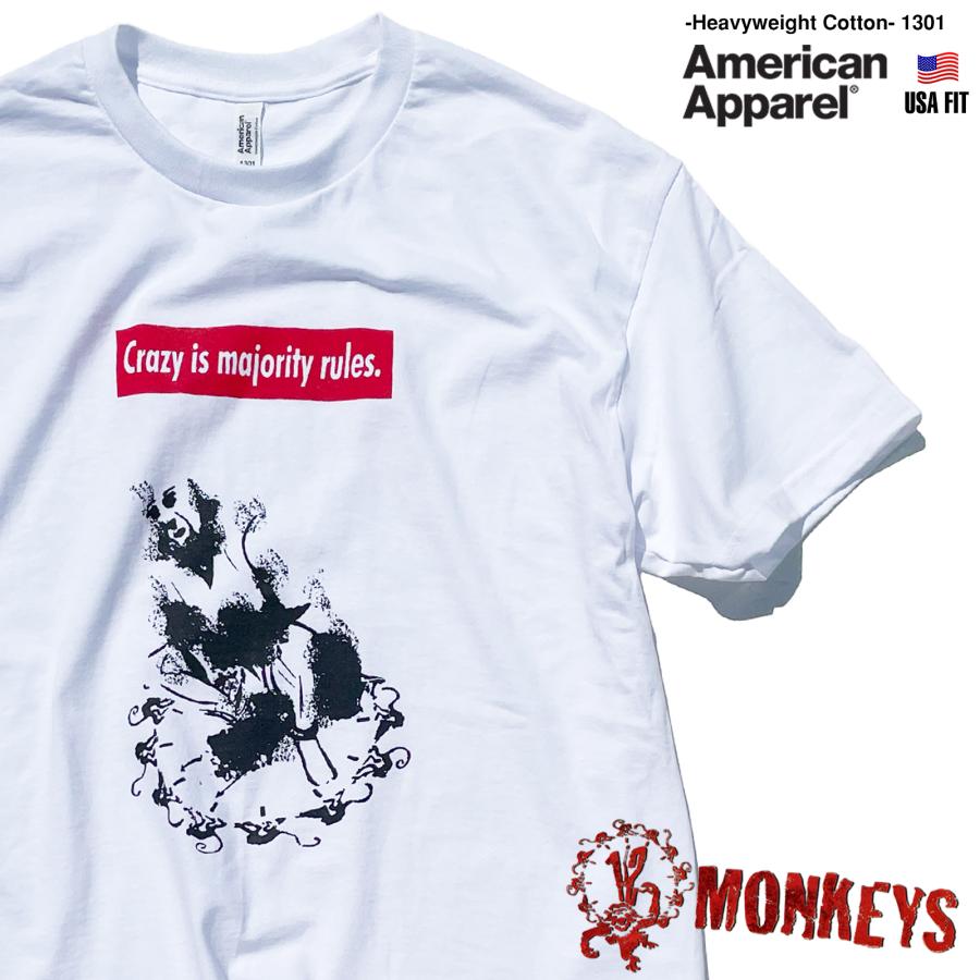 12モンキーズ ボックスロゴ 「CRAZY IS MAJORITY RULES」「MONKEYS LOGO」 12MONKEYS 映画Tシャツ 名言 格言 Tシャツ ユニセックス ...