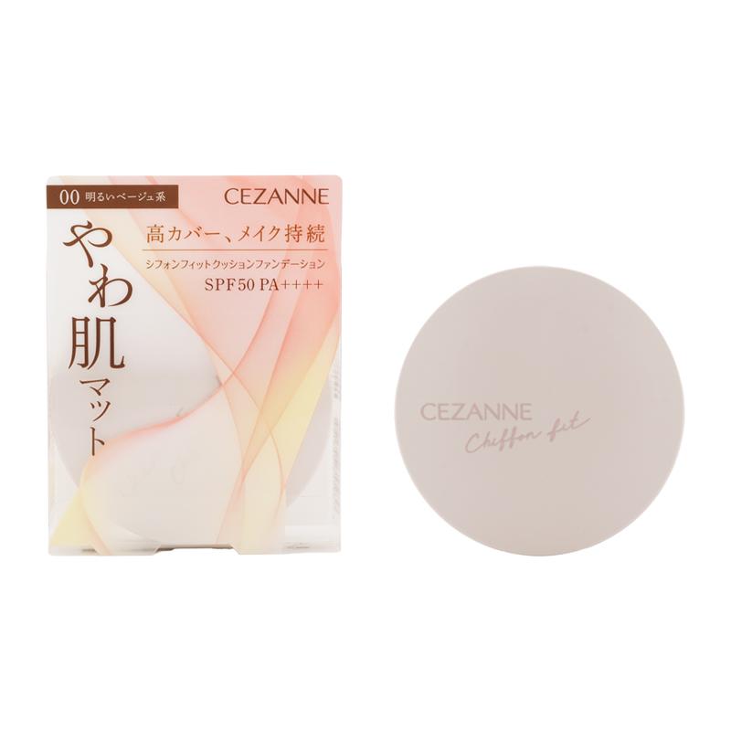 CEZANNE セザンヌ シフォンフィット クッションファンデーション 00 明るいベージュ系 11g SPF50 PA++++ シミ 毛穴 色ムラ [ギフトラッピング対応] : ダイキヤフー ...