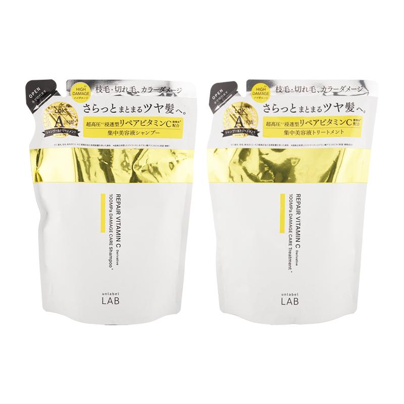 unlabel LAB [2個セット]unlabel アンレーベルラボ JPSラボ Vリペアシャンプー トリートメント 詰替え 310mL ...