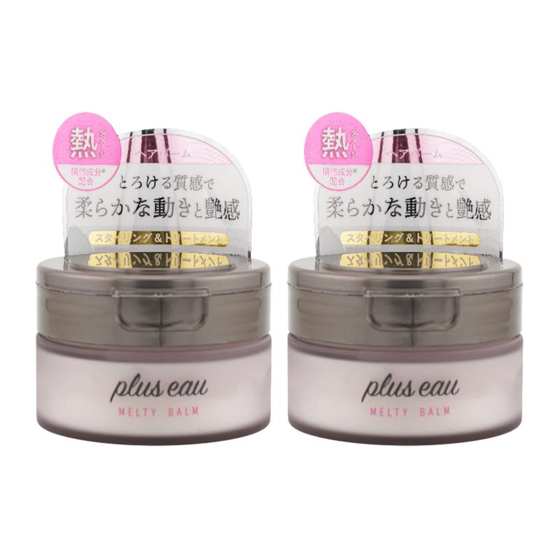 plus eau [2個セット]pluseau プリュスオー メルティバーム 40g スタイリング トリートメントバーム ホワイトフローラル＆ペアーの香り[ギフトラッピング対応] : ダイキ ...