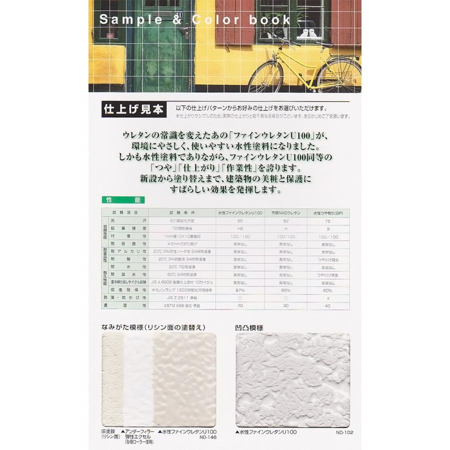 水性ファインウレタンU100 淡彩色 艶有り 4kg(約12〜15平米/2回塗り) 日本ペイント 水性ファインウレタン : 大橋塗料 Yahoo!店 - 通販 - Yahoo!ショッピング