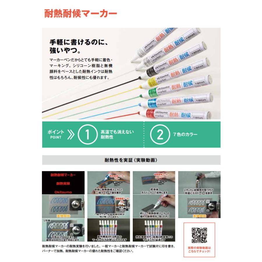 オキツモ 耐熱耐候マーカー 中字タイプ ブルー 艶消し(耐熱性500℃) tmk-22 耐熱塗料 耐熱マーカー マーキング アルミ 鉄 ステンレス セラミックス : 大橋塗料 Yahoo!店 ...