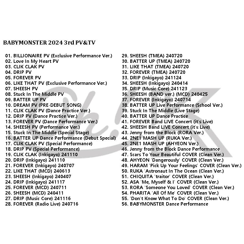 K-POP DVD BABYMONSTER 2024 3rd PV/TV - DRIP CLIK CLAK FOREVER SHEESH BATTER UP ベイビーモンスター KPOP ...