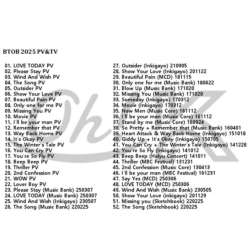 K-POP DVD BTOB 2025 PV/TV - LOVE TODAY Please Stay Wind And Wish THE SONG Outsider Beautiful ...