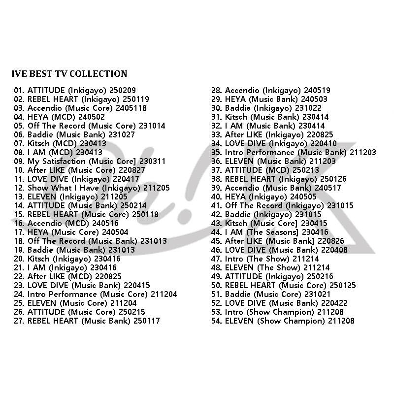 K-POP DVD IVE 2025 2nd BEST TV Collection - ATTITUDE REBEL HEART Accendio HEYA Baddie I AM After ...