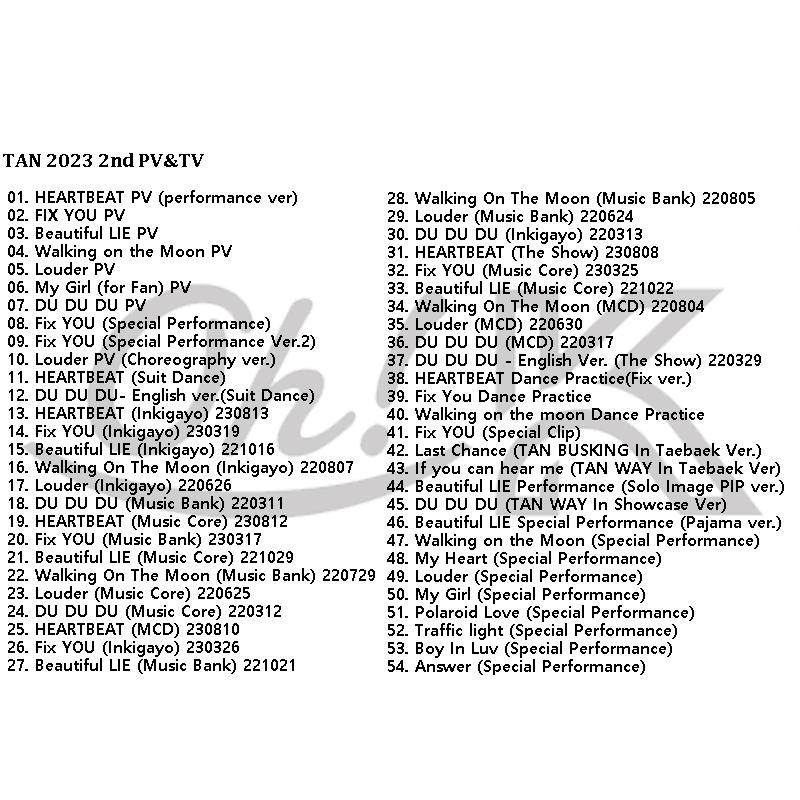 K-POP DVD TAN 2023 2nd PV/TV Collection - HEARTBEAT Fix YOU Beautiful ...