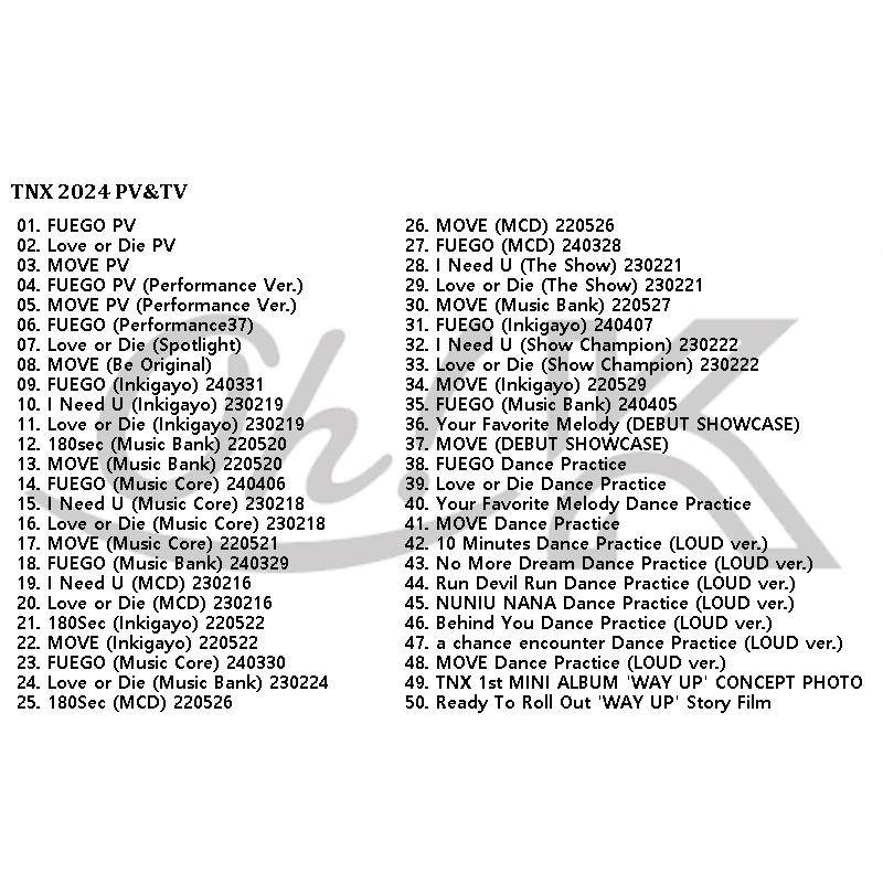K-POP DVD TNX 2024 PV&TV Collection - FUEGO Love or Die MOVE ティーエンエックス テフン ギョンジュン ヒョンス ジュニョク ウン ...
