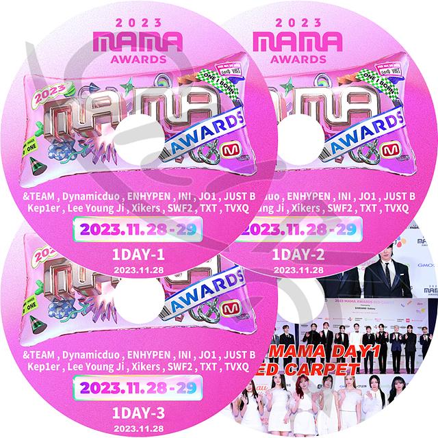 K-POP DVD 2023 Mnet Asia Music Awards/RED CARPET 1DAY 4枚SET 2023.11.28 - TVXQ/ ENHYPEN/ TXT ...