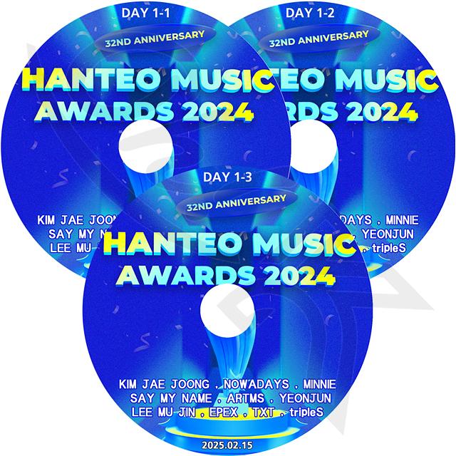 K-POP DVD 32TH HANTEO MUSIC AWARDS 3枚Set 1DAY 2025.02.15 TXT Yeonjun Jaejoong Epex Lee Mujin Say ...