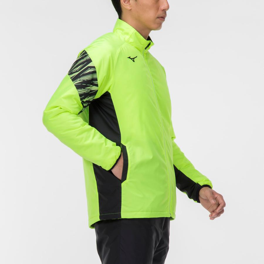 MIZUNO ウインドブレーカー ウィンドブレーカー メンズ 上 スポーツ 中綿 撥水 フードなし ミズノ 防寒 イエロー 25047 ...