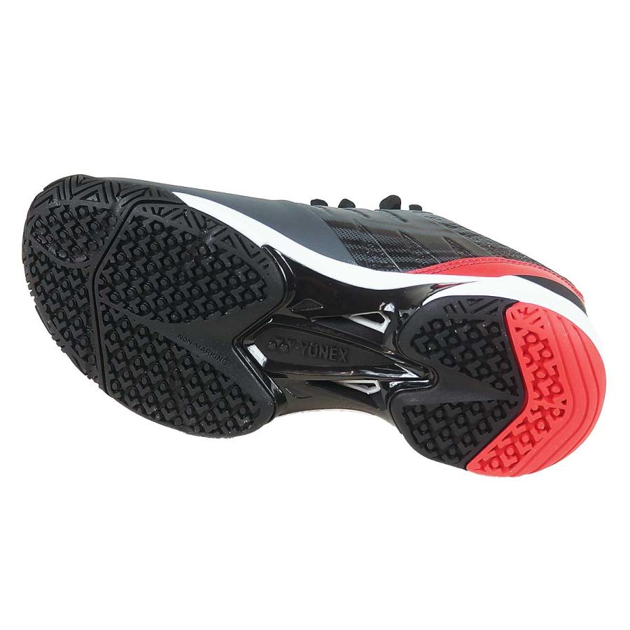 YONEX ヨネックス テニスシューズ 幅広 3e オムニクレー パワークッションチームGC グレー レッド 50135 : 大島スポーツ ...