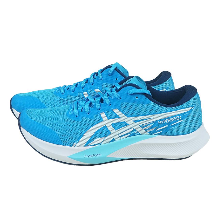 ランニングシューズ メンズ アシックス asics HYPER SPEED 4 アクア 青 ジョギング 散歩 ウォーキング 50312 ...