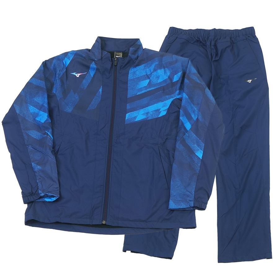BREATH THERMO ウインドブレーカー ウィンドブレーカー メンズ 上下 セットアップ ミズノ ブレスサーモ 裏起毛 スポーツ ブルー ...