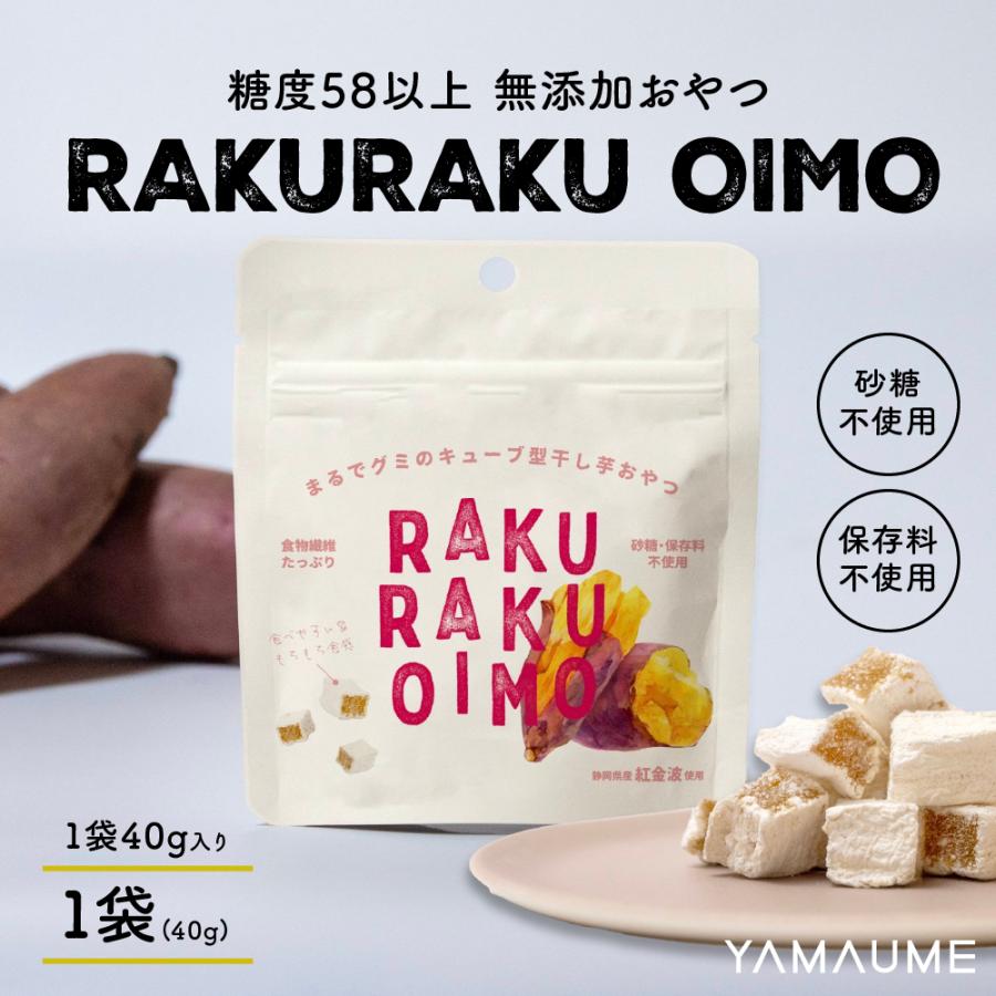 RAKURAKU OIMO 40g 国産 さつまいも 紅金波 お取り寄せ 無添加 持ち運びスイーツ 食品 ポイント消化 送料無料 : お芋とお ...