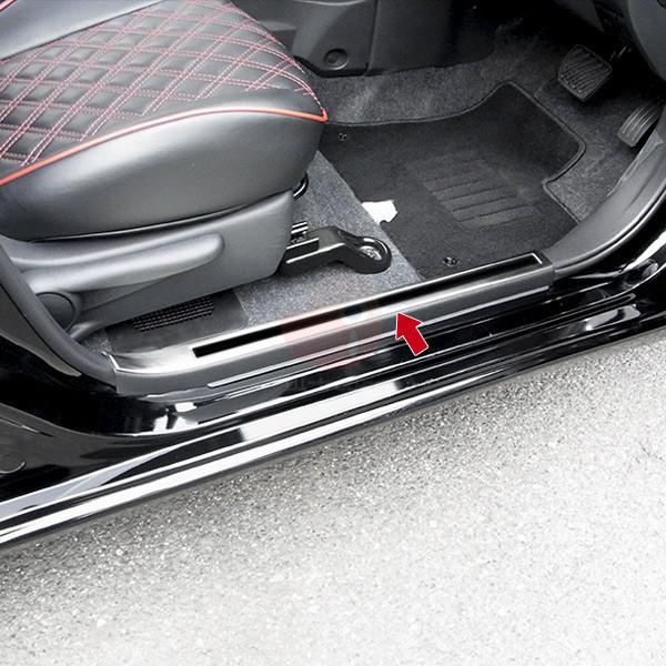 SALE 日産 ノート E12 後期 2016/11〜 サイドスカッフプレート サイドスカート アクセサリー 内装 装飾 滑り止め付き NOTE 4PCS 2652 : oinetshop ...