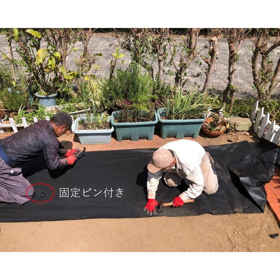 高質防草シート 農用 園芸シート黒 1m×20m 2m×10m 3m×15m 4m×5m 4m×20m 抗菌剤入り（耐用年数2〜3年）厚手 草よけシート 雑草防止 砂利 杭 雑草 ...