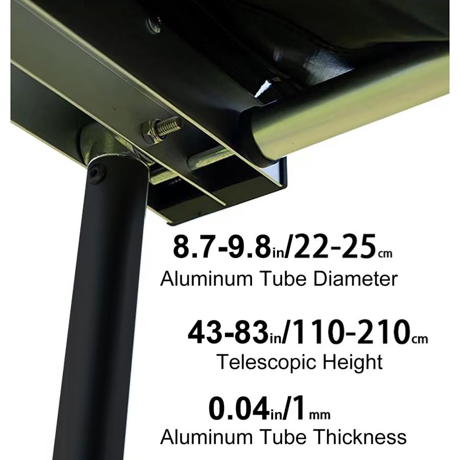 カーサイドタープ 車 タープ サイドオーニング カーサイドオーニング 高さ調節可能 アウトドアキャンプ旅行 サンシェード 防水 ...