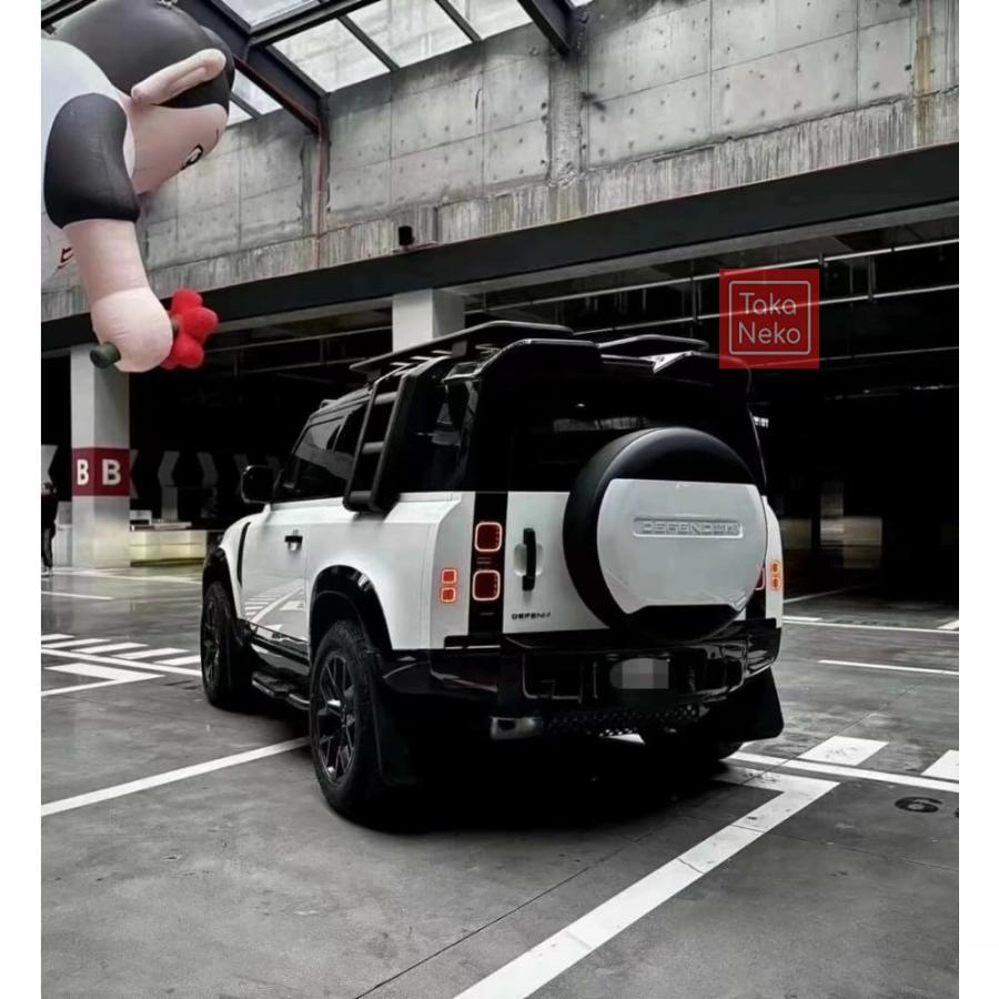 20-24 ディフェンダーに適用。ディフェンダースペアタイヤカバー 110 130 90 リアマウントスペアタイヤケースカバー修正アクセサリー (フジホワイト ブラケット : OiOIOI ...