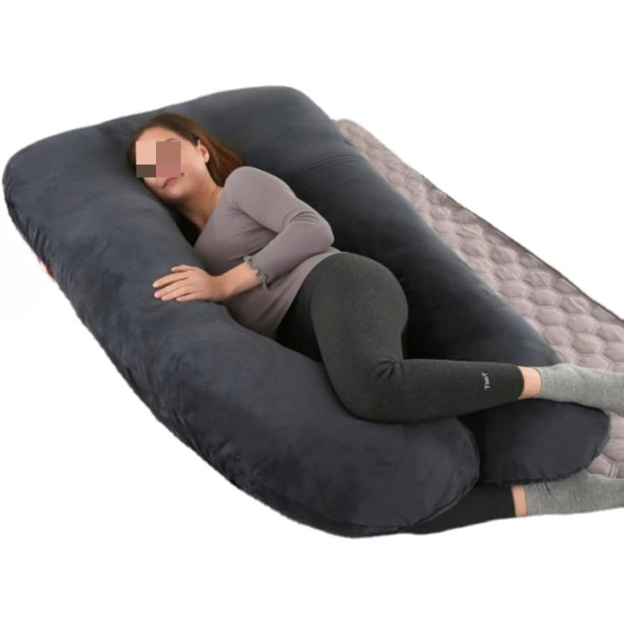 抱き枕 だきまくら クッション U字型抱きまくら 多機能枕 腰枕 全身枕 横向き寝 140×80cm 洗える 安眠 通気 妊婦 男女兼用 グレー : OiOIOI-STORE - 通販 ...