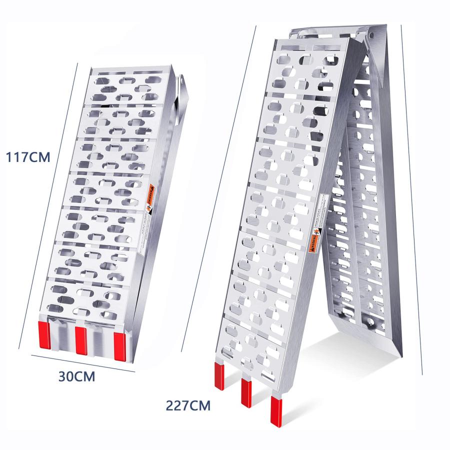ローディングラダーレール アルミラダーレール 積載用スロープ スチールラダー タイヤスロープ 積載量 340KG バイクラダー トラックローディング 積み降し用スロ ...