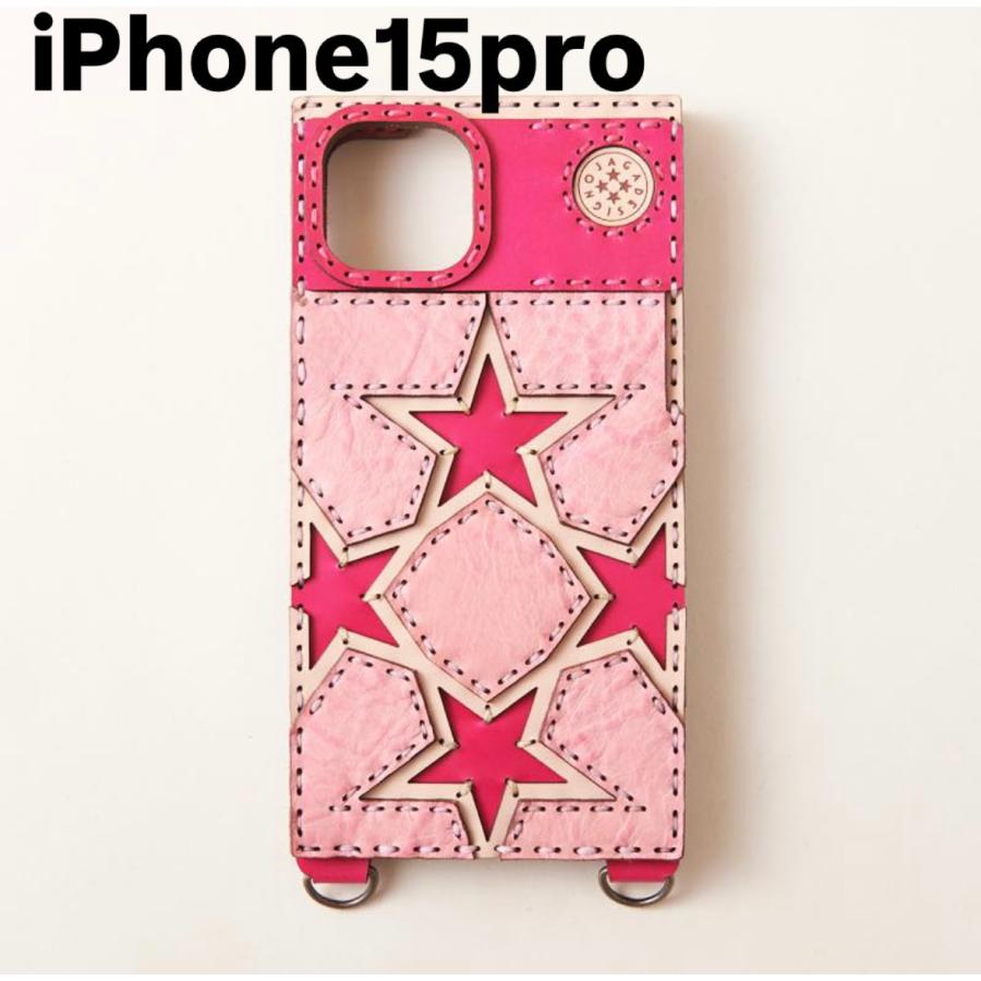 ojaga design レザーiPhone15proケース ミックス5color OJAGADESIGN(オジャガデザイン) ArcturusI15pro-08ハンドメイド レザー 革製品 ...