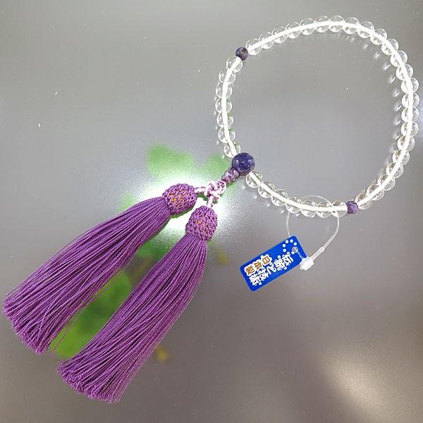 女性用お数珠 水晶 7mm玉 チャロアイト仕立て 限定品 :6905290000000:香源 お数珠専門店 - 通販 - Yahoo!ショッピング