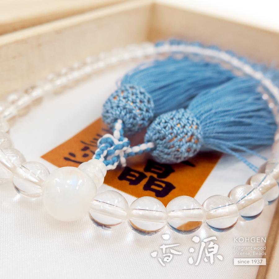 女性用のお数珠 水晶 7mm玉 ブルームーンストーン仕立て 限定品 品番：A :691031000000a:香源 お数珠専門店 - 通販 ...