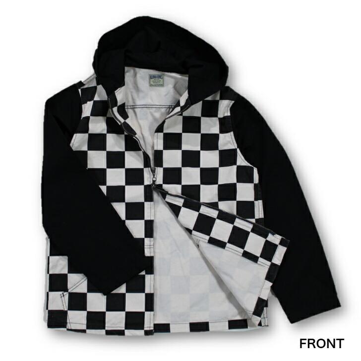 児島ジーンズ ブロックチェックダブルジップパーカー RNB-5065