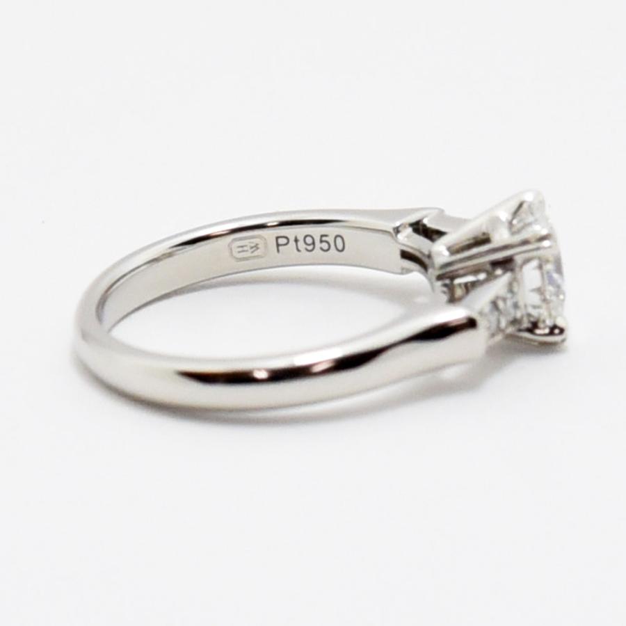 ハリー・ウィンストン ハリーウィンストン リング トリスト HARRY WINSTON ソリテール ダイヤモンド 0.73 E VVS2 3EX PT950 約4.5号 新品仕上げ 中古 ...