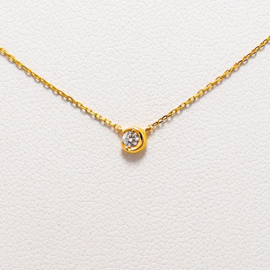 STAR JEWELRY スタージュエリー ネックレス ペンダント ムーン 月 ダイヤモンド 0.04 K18 新品仕上げ 中古 : 御徒町宝石問屋 - 通販 - Yahoo!ショッピング