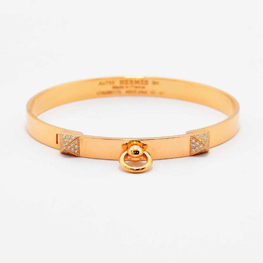 HERMES（エルメス） ブレスレット コリエドシアン PM HERMES バングル SH 約16cm D0.24 K18PG 750 新品仕上げ 中古 : 御徒町宝石問屋 - 通販 ...