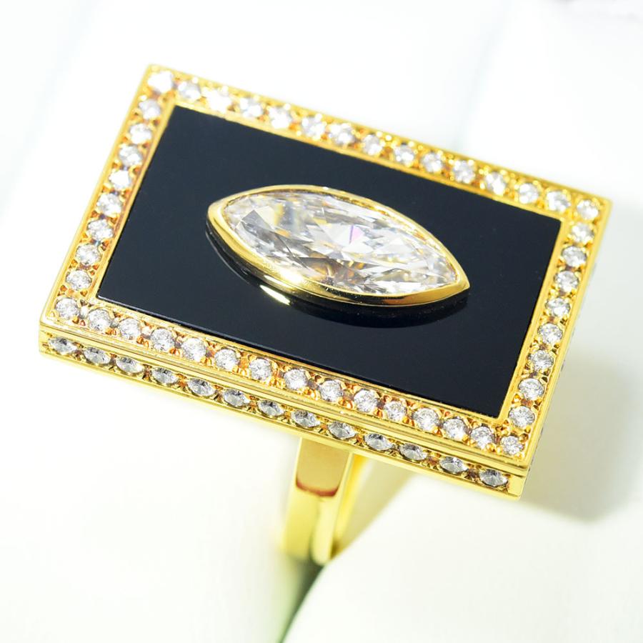 MIKIMOTO ミキモト リング ダイヤモンド 1.94 D VVS1 VG 1.03 オニキス K18 約12号 新品仕上げ 中古 : 御徒町宝石問屋 - 通販 - Yahoo!ショッピング
