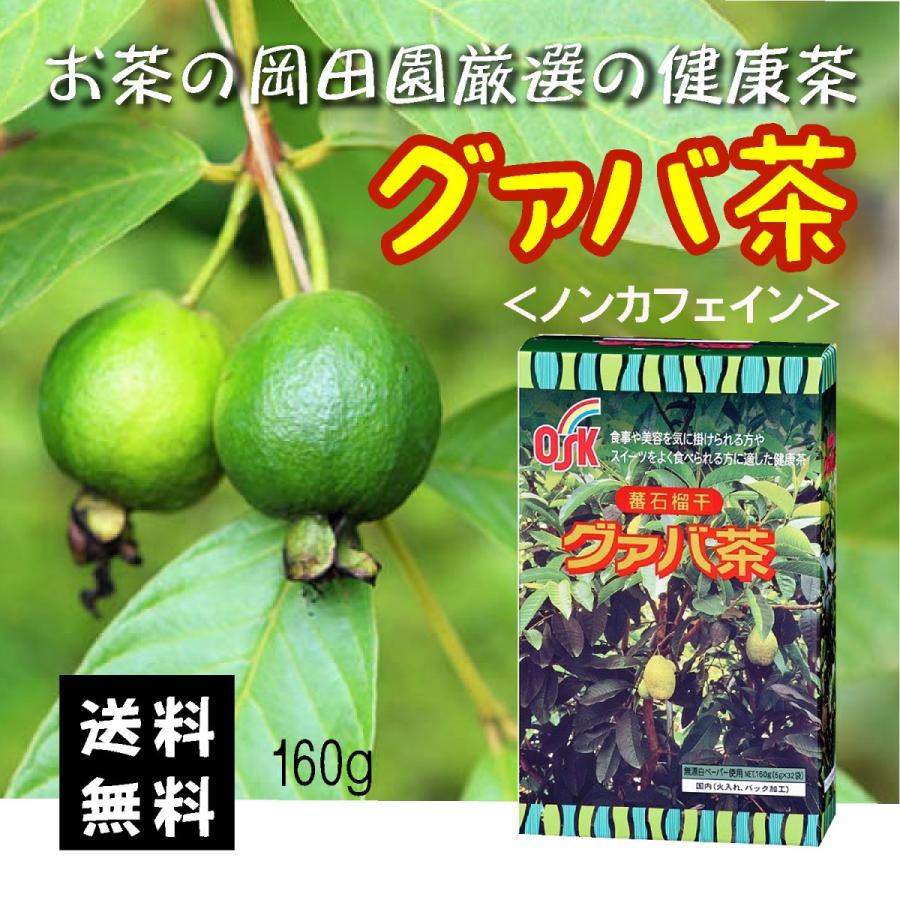 OSK 小谷穀粉 グアバ グァバ茶 ティーバック 160g (5g×32袋) 送料無料 ティーバッグ 32P ノンカフェイン 花粉症対策に : 創業大正七年 お茶の岡田園 - 通販 ...