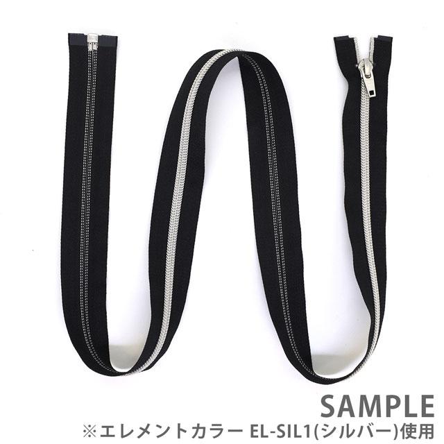 \期間限定20％OFF／ YKK 5コイルファスナー メタリオン（5CNM DA OP） オープン 100cm 580.黒×アンティークシルバー (H)_6b_ : 2326510534735 ...