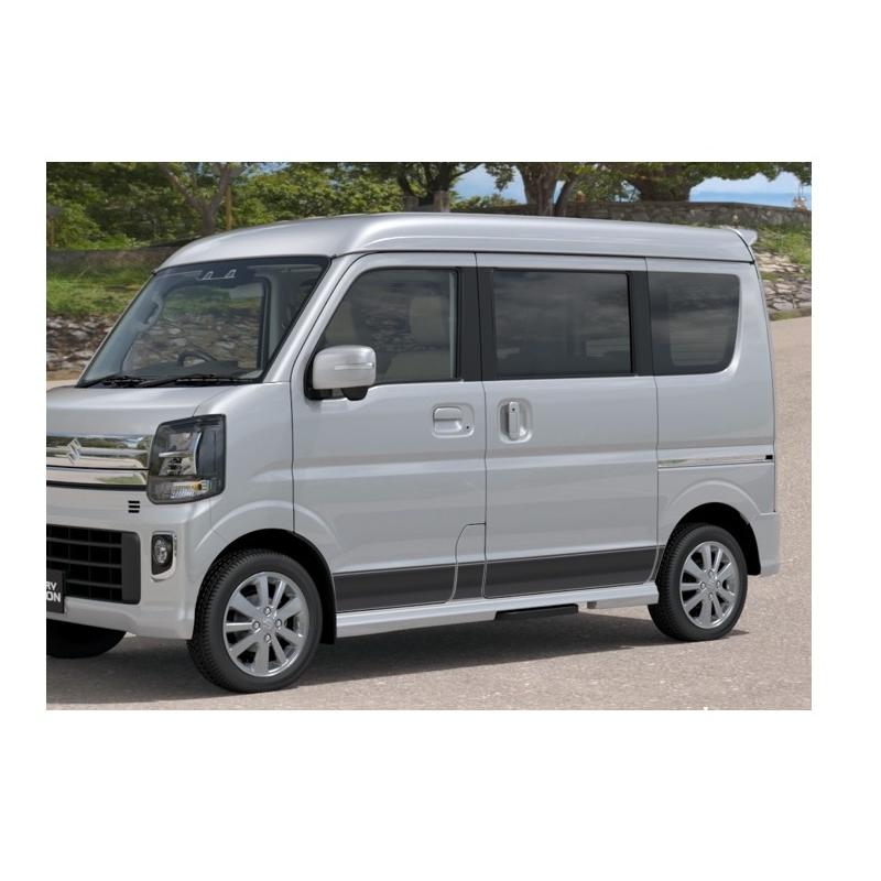 エブリイワゴン (JU)サイドデカール(ストライプ/ブラック/左右セット)「スズキ純正用品」エブリィワゴン/エブリィ DA17W/DA17V 9900099035E10 : くるまshop T ...