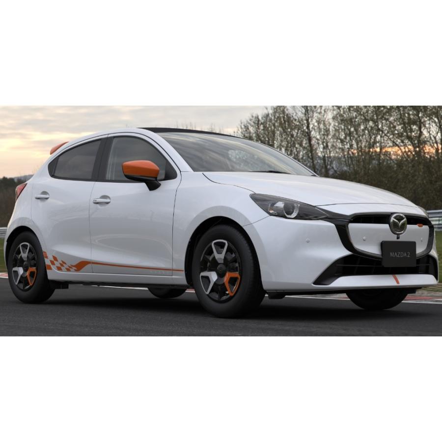 デミオ ドアミラーガーニッシュ(MAZDA 2 専用品)レーシングオレンジ[マツダ純正用品]MAZDA2 DJLFS/DJLAS/DJ5FS/DJ5AS D65KV3650A ...