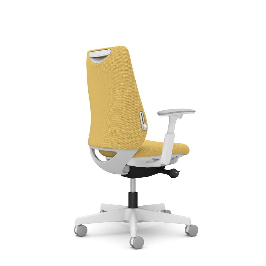 Potam ポータム スタンダードバック 背クッション アジャストアーム 本体ホワイト ナイロンキャスター ランバーサポート付 張地リネット 完成品 : cf83xz-r : 株式会社オカムラ ...