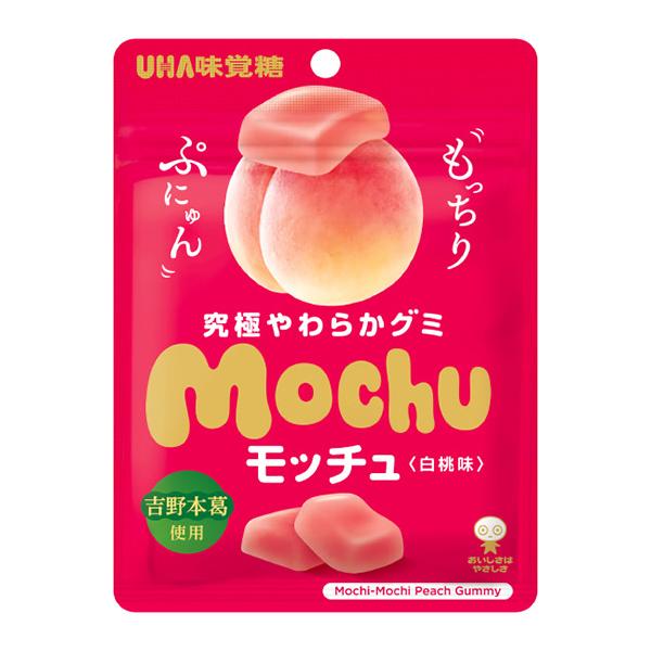 UHA味覚糖 モッチュ 白桃味 45g 80コ入り 2025/03/31発売 (4902750777514c) : おかしのマーチ - 通販 - Yahoo!ショッピング