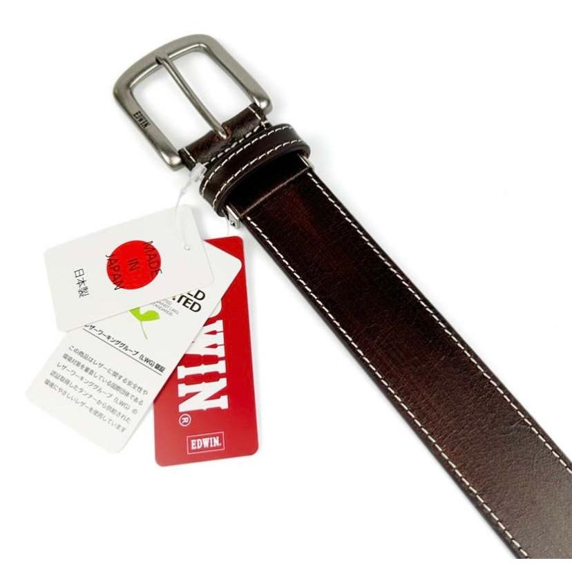 日本製 EDWIN エドウイン リアルレザー ステッチデザイン ベルト メンズベルト レディースベルト 3.4cm幅おしゃれ 誕生日 記念 プレゼント ギフト 送料無料 : オカ商事 - 通販 ...