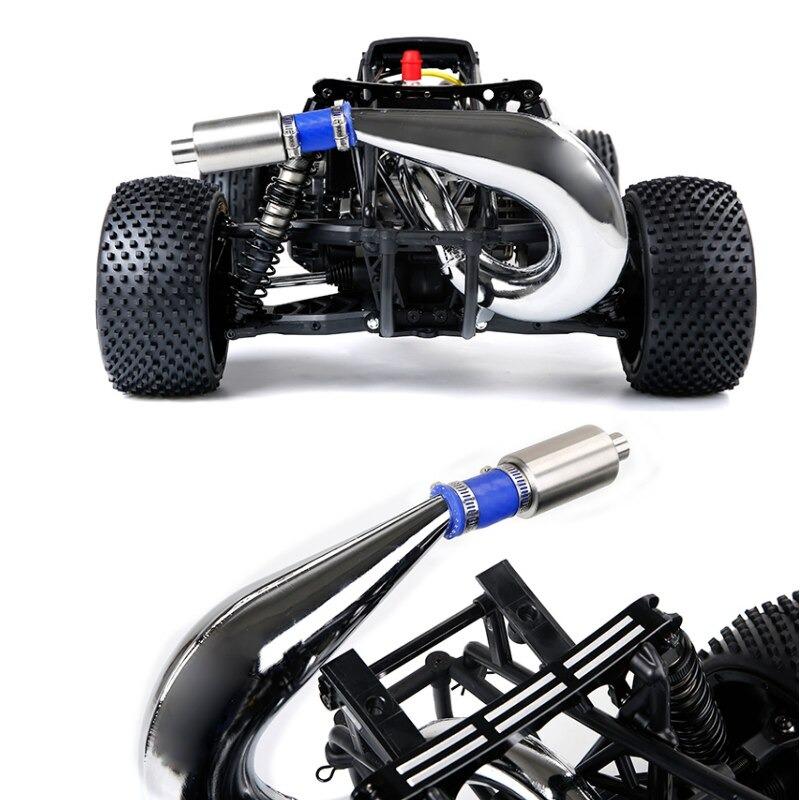 HPI BAJA ROVAN 5B 5T 5SC LOSI TDBXFSリモートコントロール 玩具トラック用エキゾーストマフラーパイプ1/5 ...