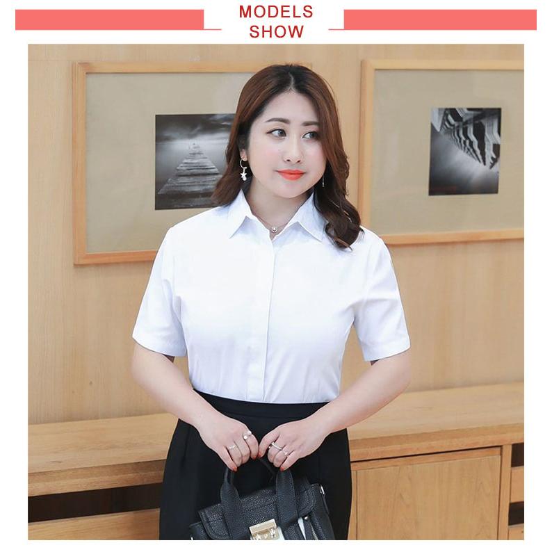 制服 学生服シャツ 半袖 S〜8XL！大きいサイズ 白シャツ レディース ビジネス ワイシャツ 白 黒 大きいサ : NSショップ - 通販 - Yahoo!ショッピング