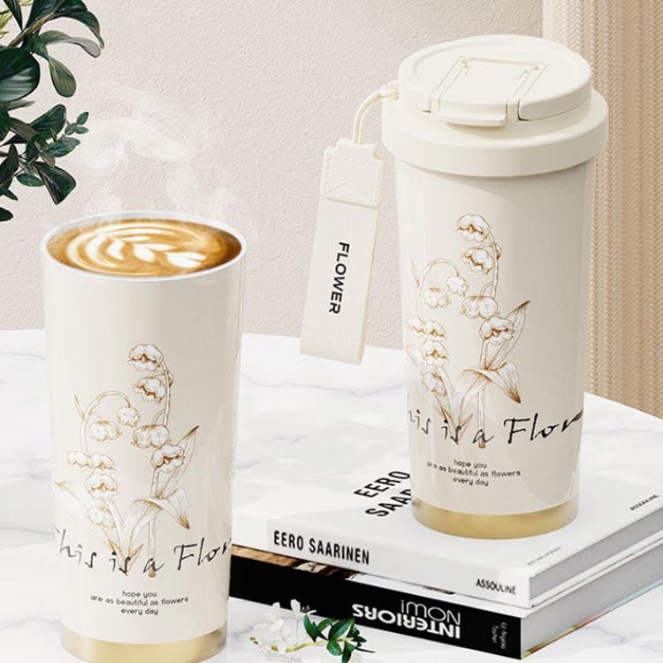 保冷 ストラップ付 マグボトル 真空断熱 保温 2way 550ml 茶こし付き 直飲み 魔法瓶 水筒 セラミックコーティング 蓋付き タンブラー 大 : NSショップ - 通販 ...