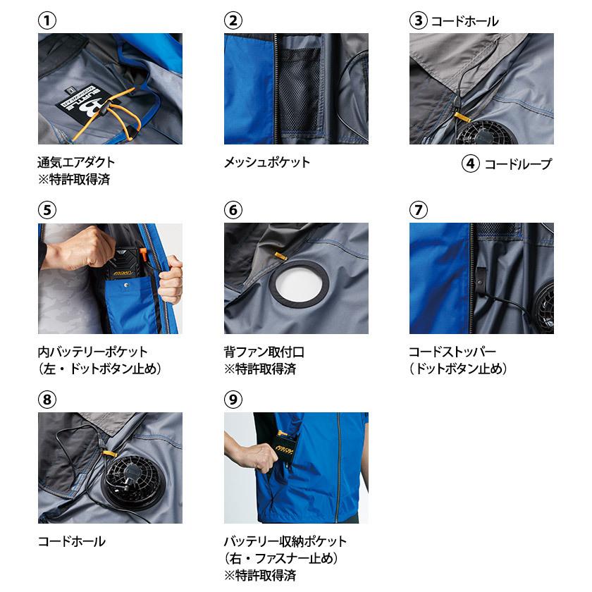 バートル エアークラフト ACパーカージャケット BURTLE AC1091 熱中症対策 単品 トップス ブルゾン アウトドア ユニセックス 男女兼用 バートル2022 春夏新作 :41 ...