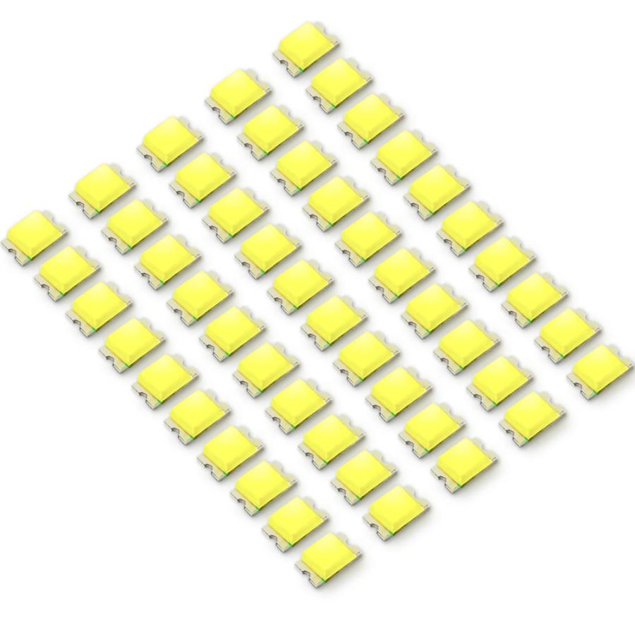 LEDチップ SMD 1608 (インチ表記0603) ホワイト 白発光 50個 打ち替え 打ち換え DIY 自作 エアコンパネル メーター ...