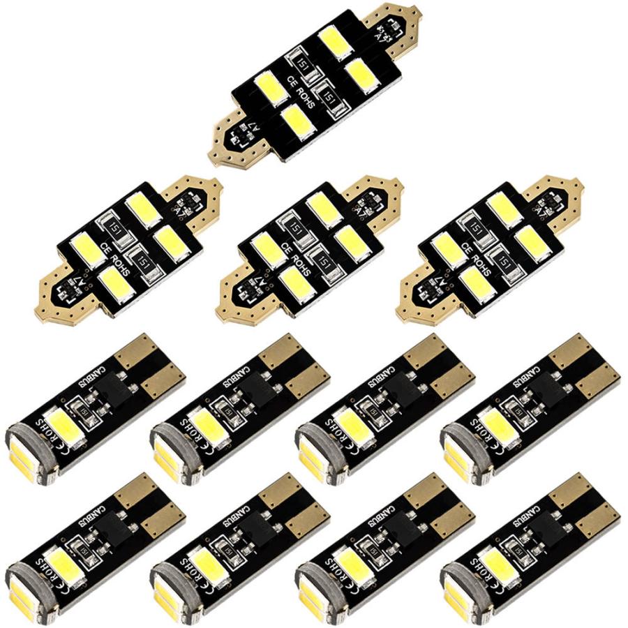 フォルクスワーゲン ゴルフ5 [H16.6-H21.4] LED ルームランプ 金メッキ キャンセラー内蔵 SMD 48発 12点セット ...