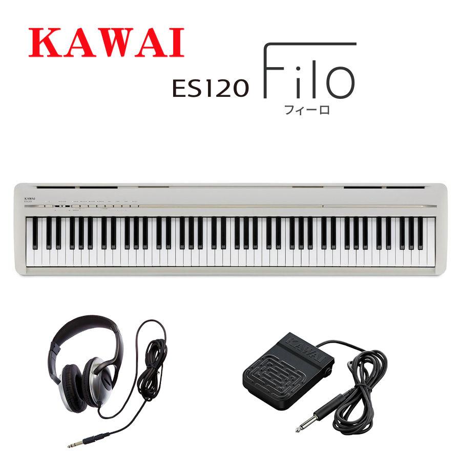 KAWAI ES120LG Filo ライトグレー カワイ 電子ピアノ 88鍵盤 ヘッドホン付き :es120-filo-lg:楽器の総合 ...