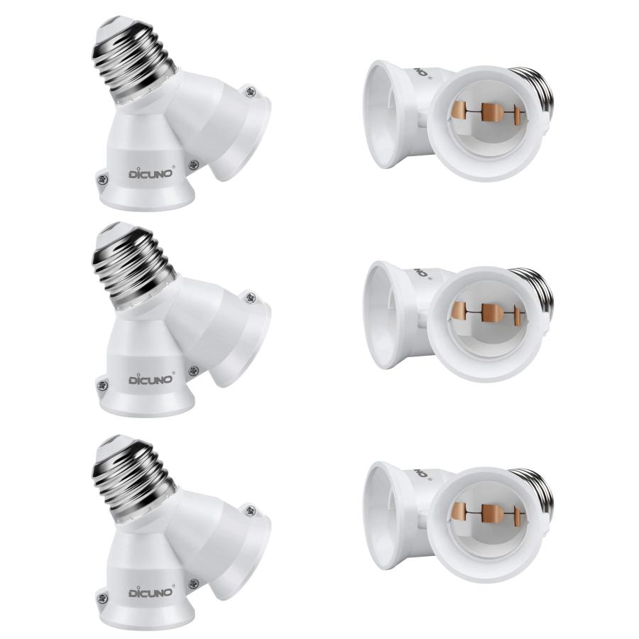 DiCUNO E26口金アダプター 2分岐ソケット E26→E26 延長ソケット 6個セット : OLC-store - 通販 - Yahoo!ショッピング