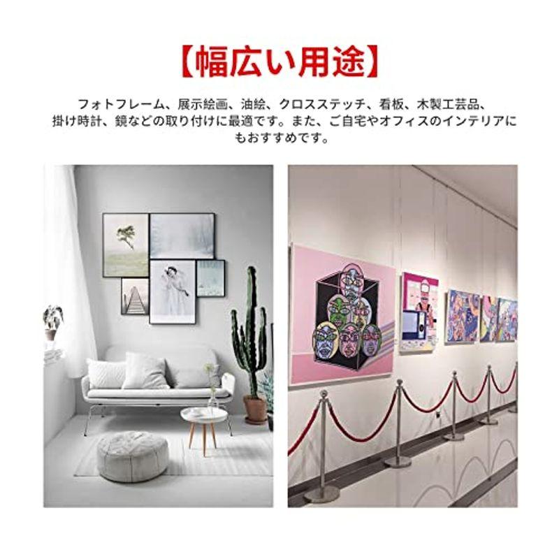 5WYOUKE 額縁吊金具 6組セット ステンレス製 額縁フック 壁掛け 5WYOUKE 額縁吊金具 6組セット ステンレス製 額縁フック 壁掛け