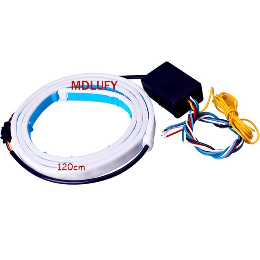 MDLUFY ledテープ 120cm 流星 シーケンシャル 流れるウインカーライト 12V デイライト ブルー赤白アンバー 4色グロー 5 : OLC-store - 通販 - Yahoo ...