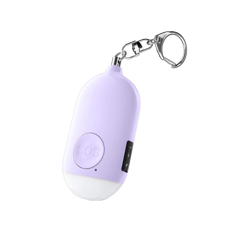 Hion 防犯ブザー LEDライト付き 防犯アラーム 大音量130dB 防水 防犯 ブザー 小学生 女の子 男の子 女性 大人 子供 (紫 ...